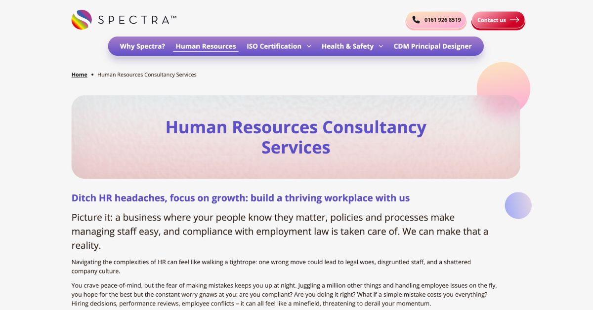 Human Resources Consultancy Services | The Spectra Group